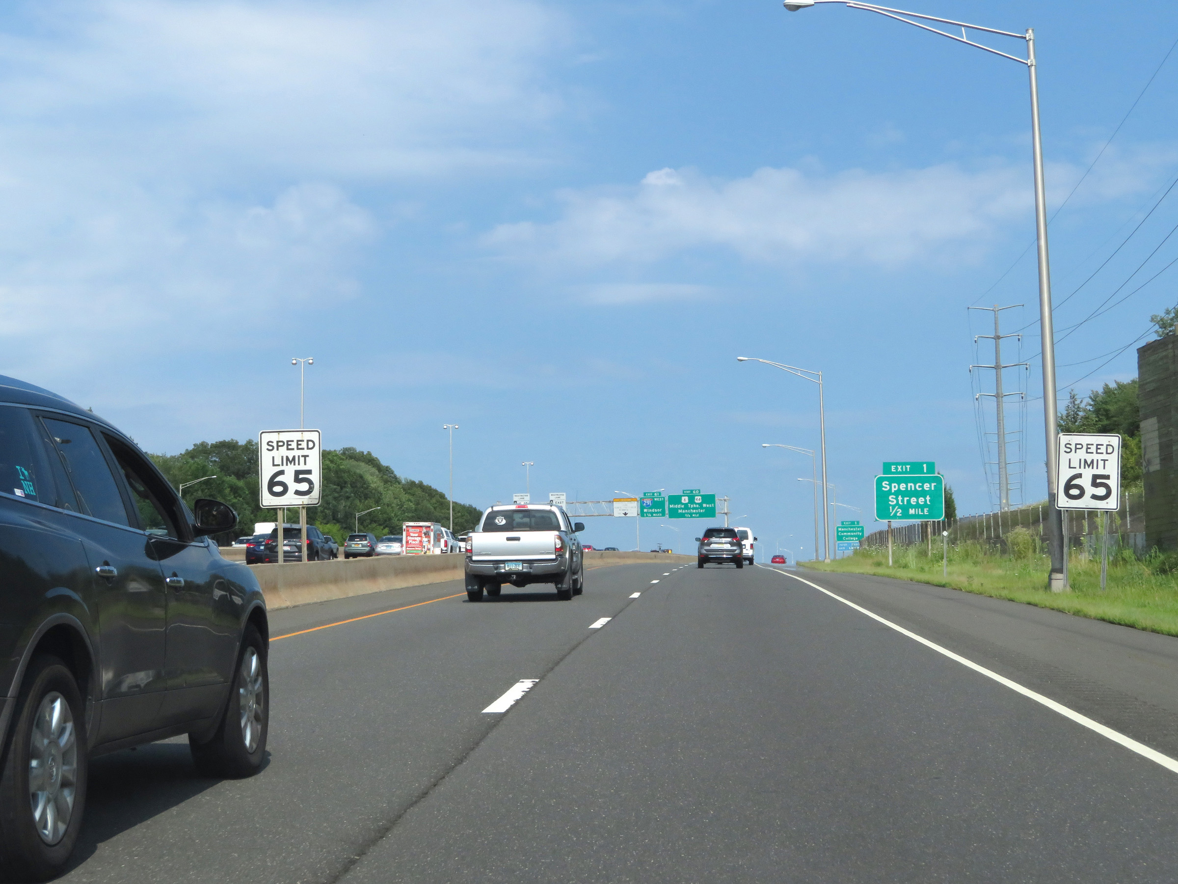Connecticut Interstate 384 Eastbound Cross Country Roads