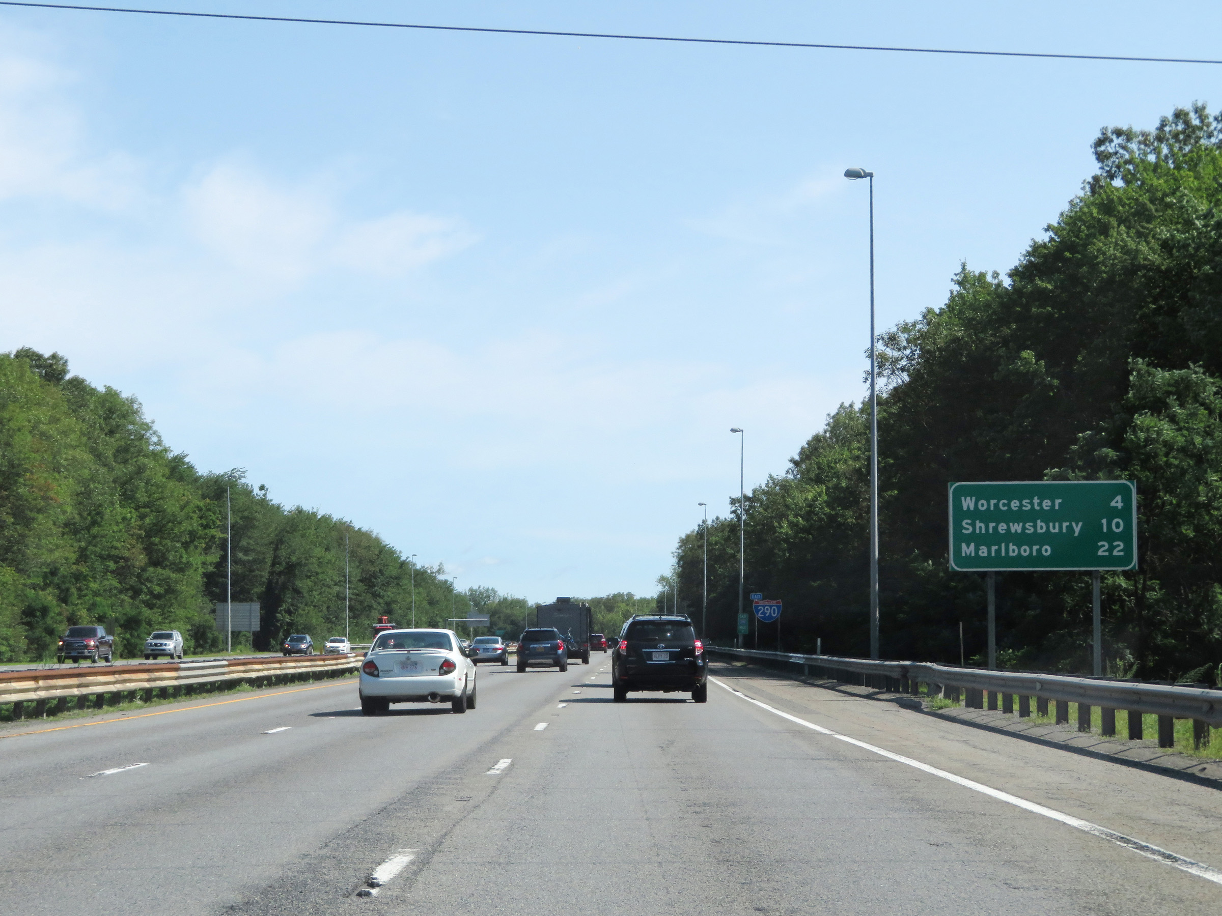 Massachusetts Interstate 290 Eastbound Cross Country Roads