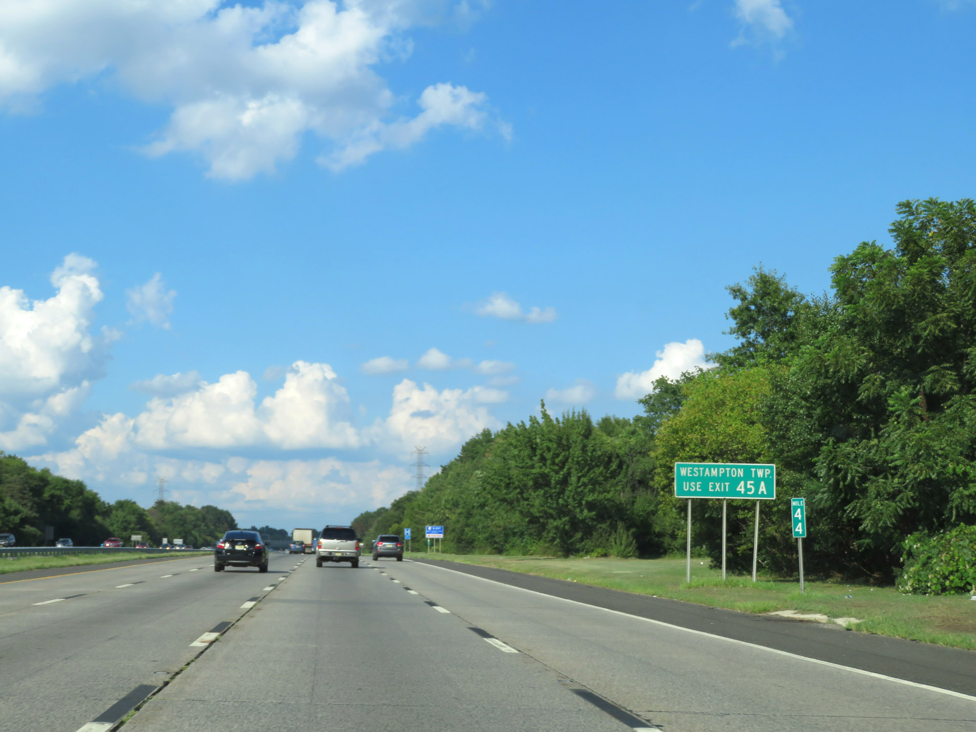 New Jersey Interstate 295 Northbound Cross Country Roads