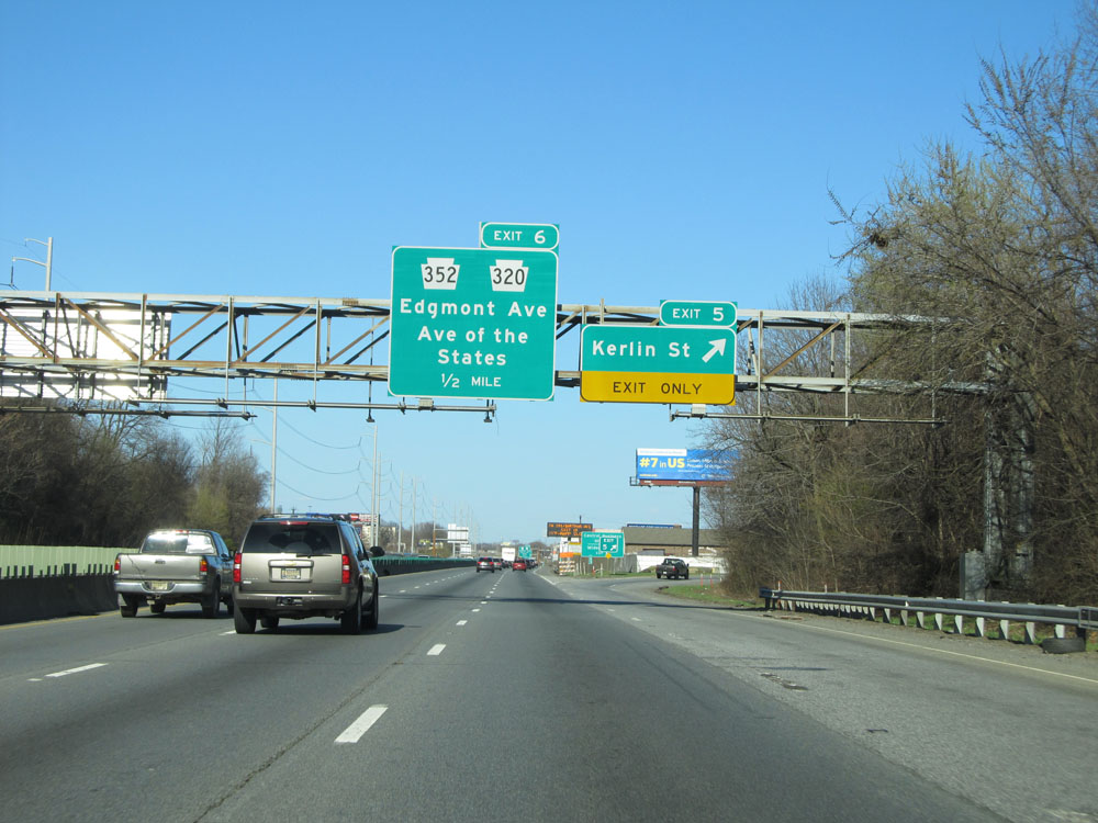 Pennsylvania Interstate 95 Northbound Cross Country Roads