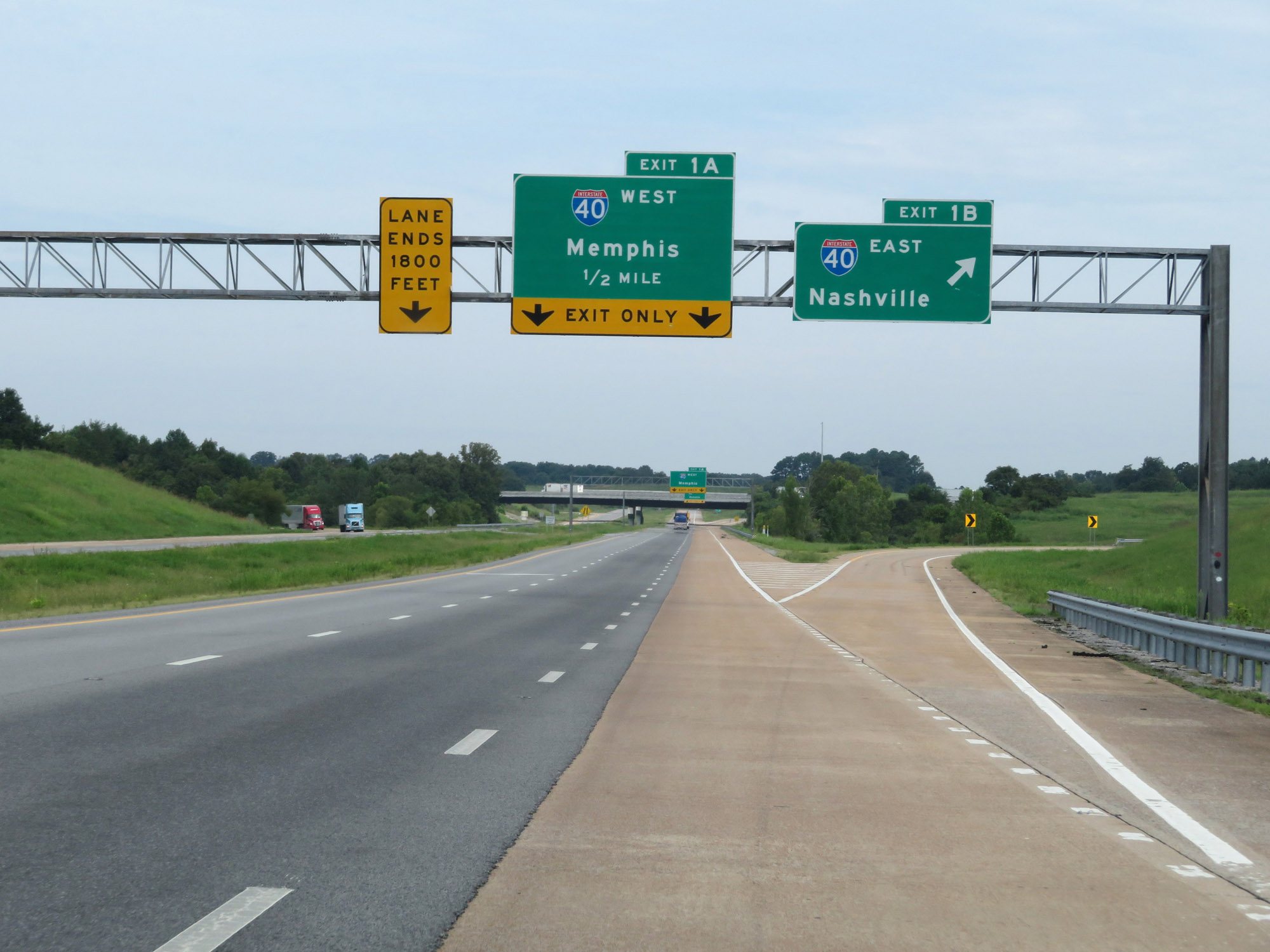 Tennessee Interstate 840 Westbound Cross Country Roads