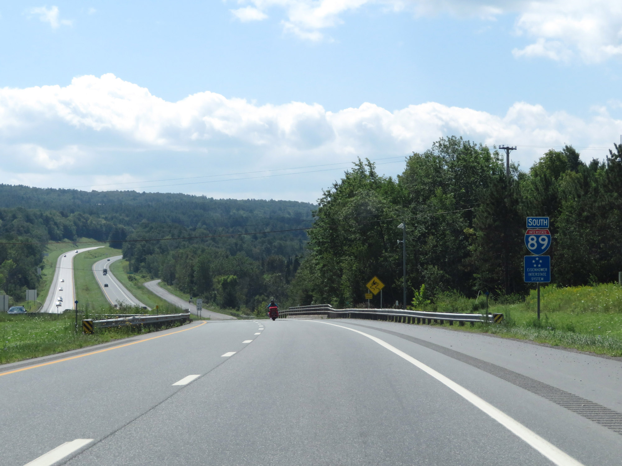 Vermont Interstate 89 Southbound Cross Country Roads